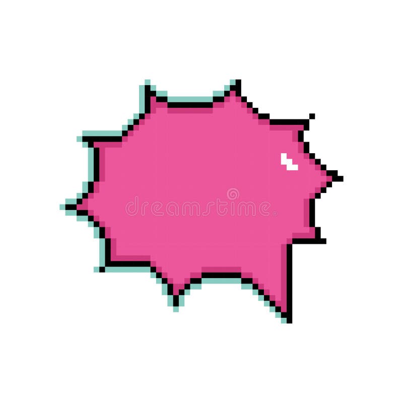 Isolated Pink Pixelated Comic Speech Bubble Chat Vector Stock Vector ...