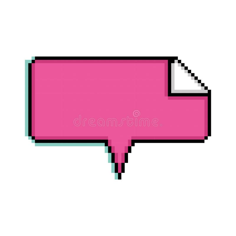 Isolated Pink Pixelated Comic Speech Bubble Chat Vector Stock ...
