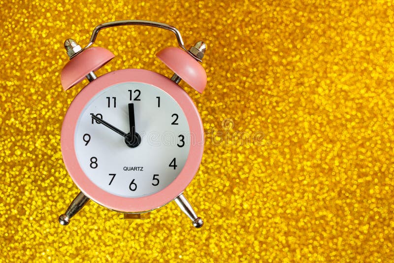 Isolated Pink Quartz Alarm Clock Stock Photo - Image of morning ...