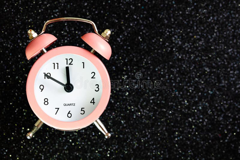 Isolated Pink Quartz Alarm Clock Stock Photo - Image of morning ...