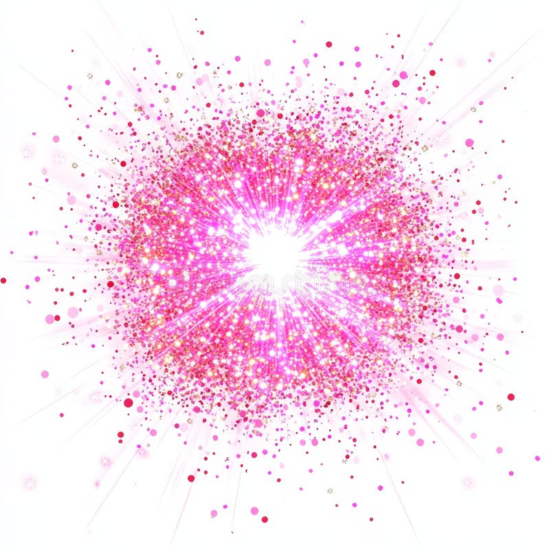 An Isolated Pink Spotlight on a Transparent Background. Soft Purple ...