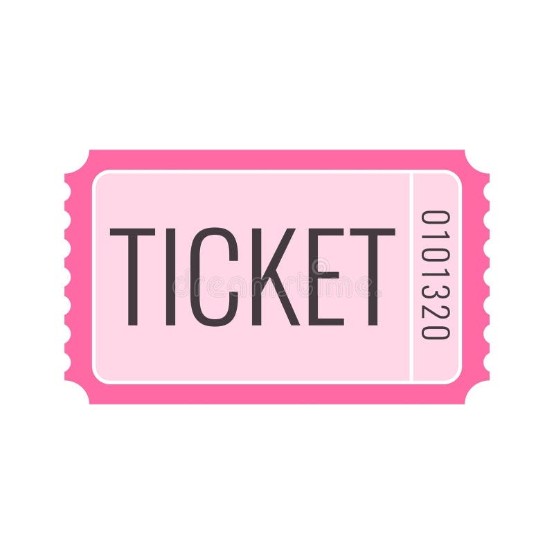 Isolated Pink Vector Ticket Stock Vector - Illustration of pass, show ...