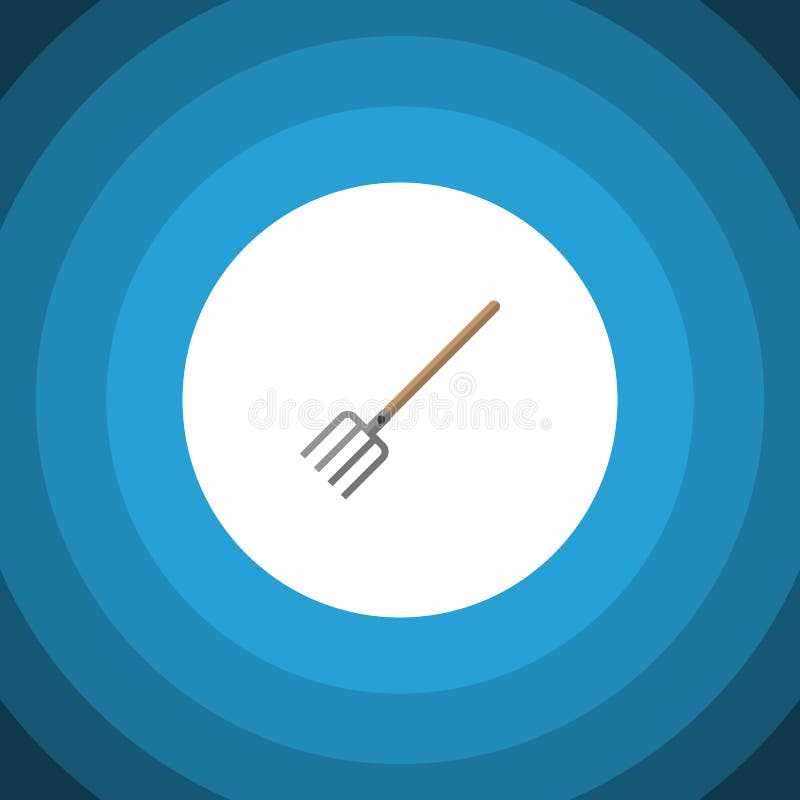 Isolated Pitchfork Flat Icon. Hay Fork Vector Element Can Be Used for ...