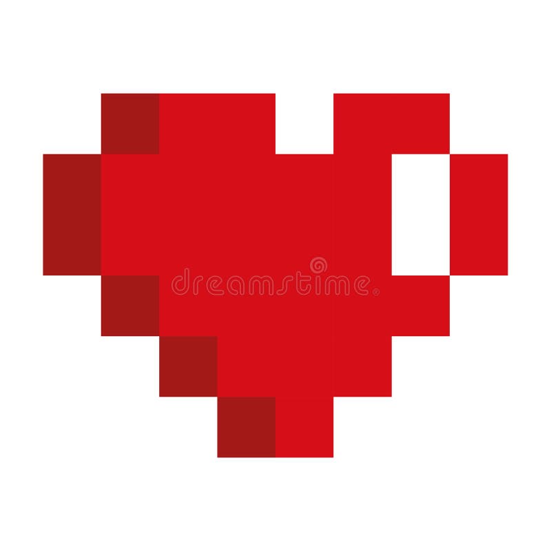 Isolated Pixel Heart Shape Icon 8 Bit Design Vector Stock Vector ...