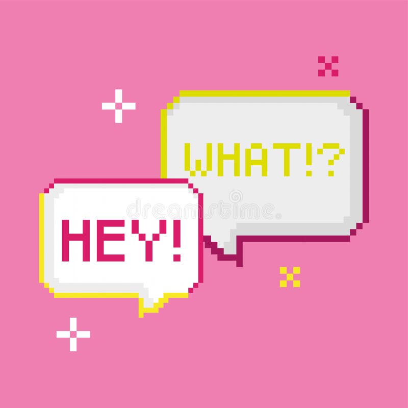 Isolated Pixel Speech Bubble with a Cartoon Expression Vector Stock ...