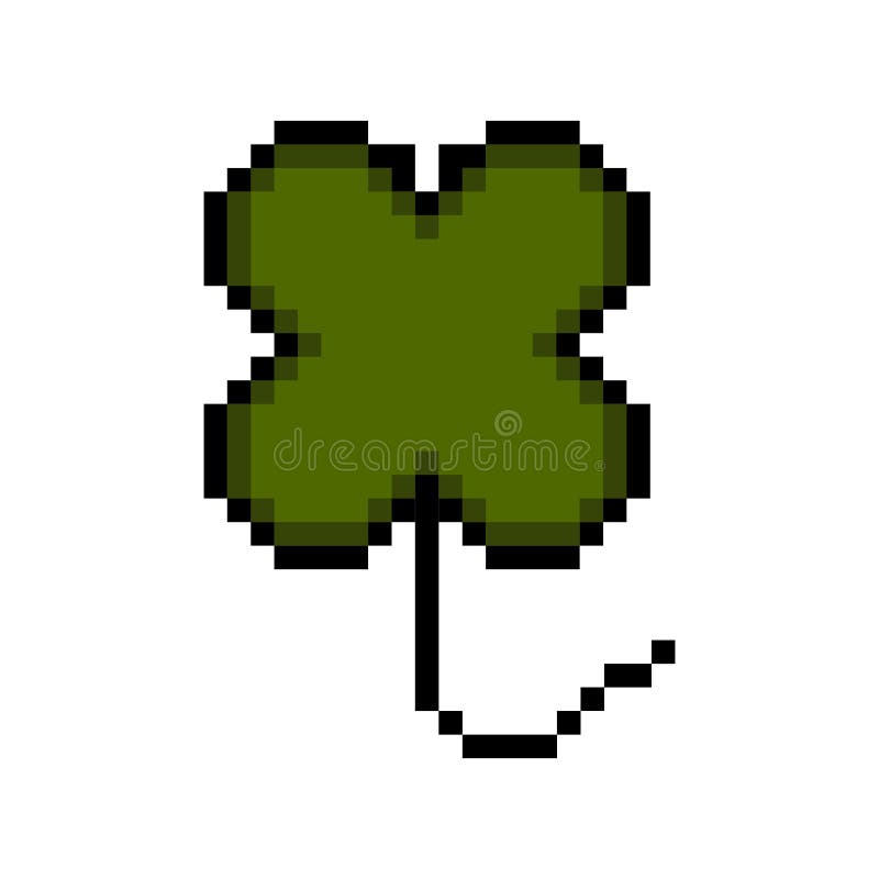 Clover Pixel Art Stock Illustrations – 42 Clover Pixel Art Stock ...