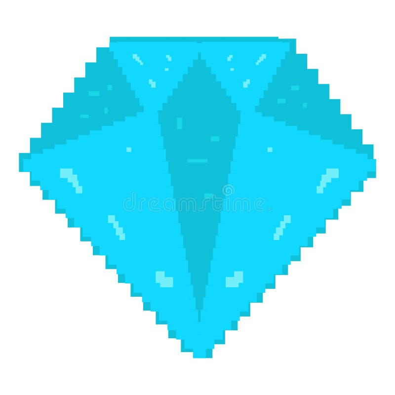 Pixelated Diamond. Vector Illustration Decorative Design Stock Vector ...