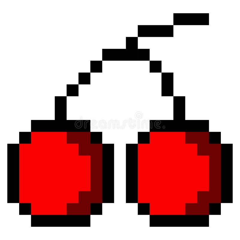 Isolated Videogame Cherry Fruit Icon Stock Vector - Illustration of ...