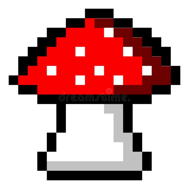 Isolated pixeled mushroom stock vector. Illustration of isolated ...