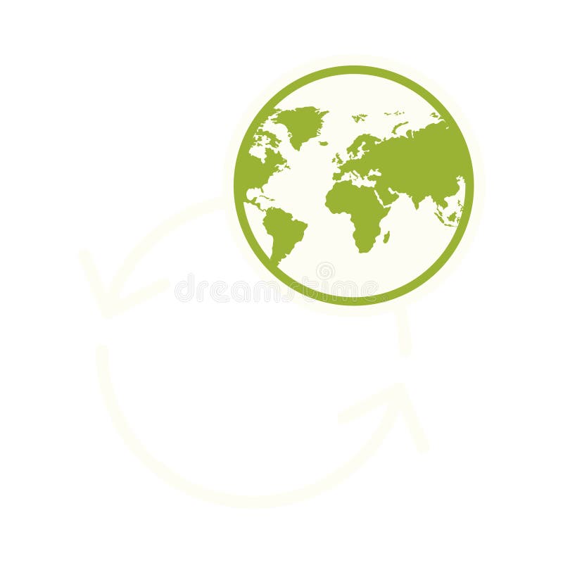 Isolated Planet Earth Icon Next To a Recyclable Symbol Vector Stock ... Isolated Planet Earth Icon Next To a Recyclable Symbol Vector Stock ...