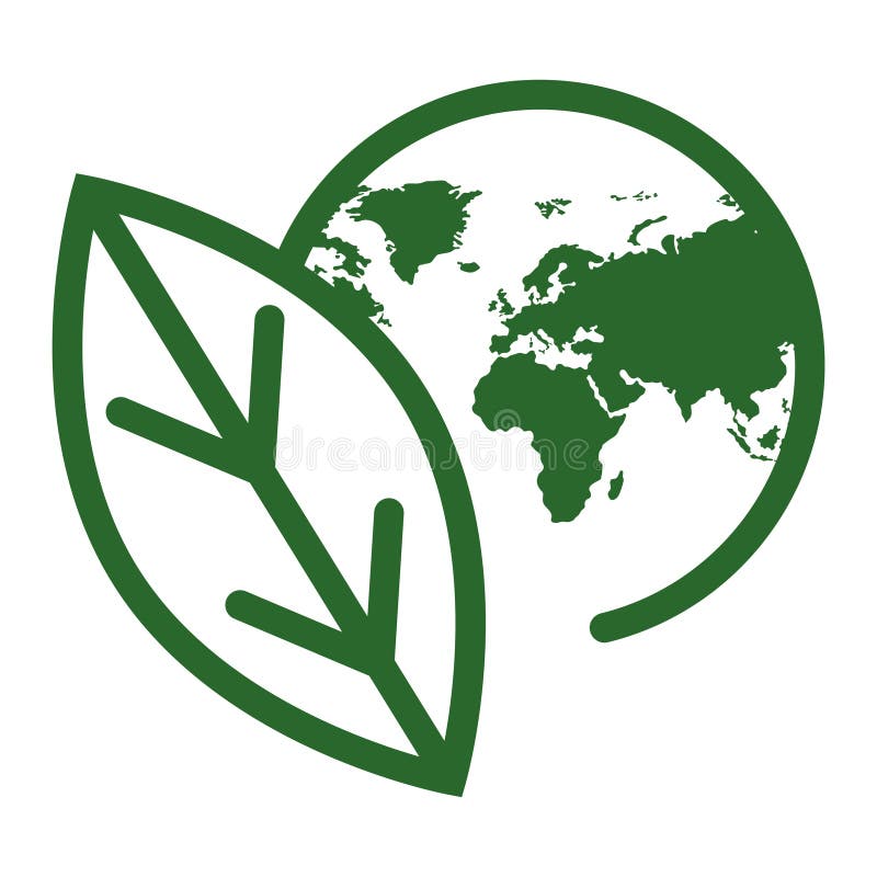 Isolated Planet Earth Next To a Natural Leaf Icon Vector Stock Vector ... Isolated Planet Earth Next To a Natural Leaf Icon Vector Stock Vector ...