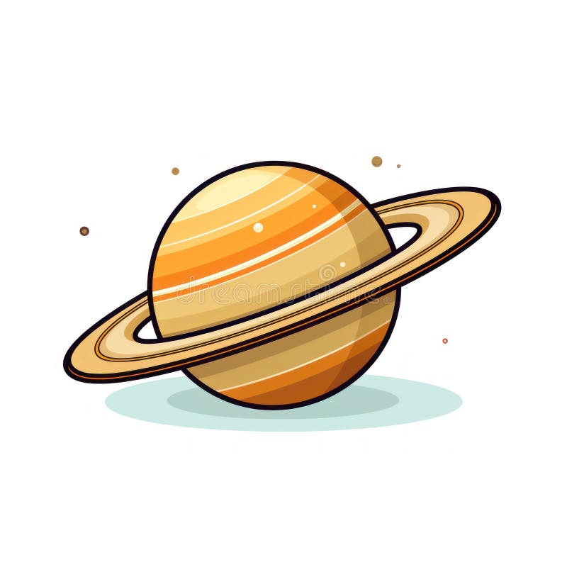 Isolated Planet Saturn on White Background AI Generated Stock ...