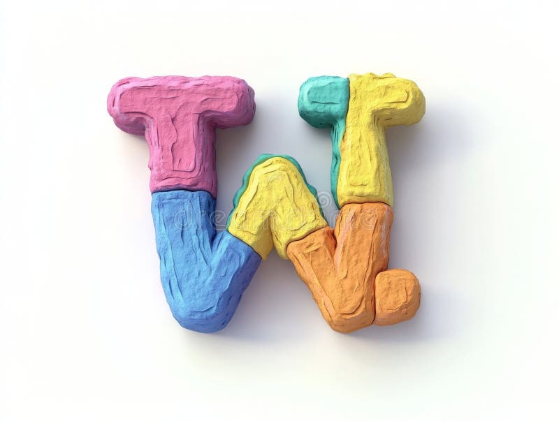 Isolated Plasticine Alphabet Modelling Clay Letters Creativity Abc ...