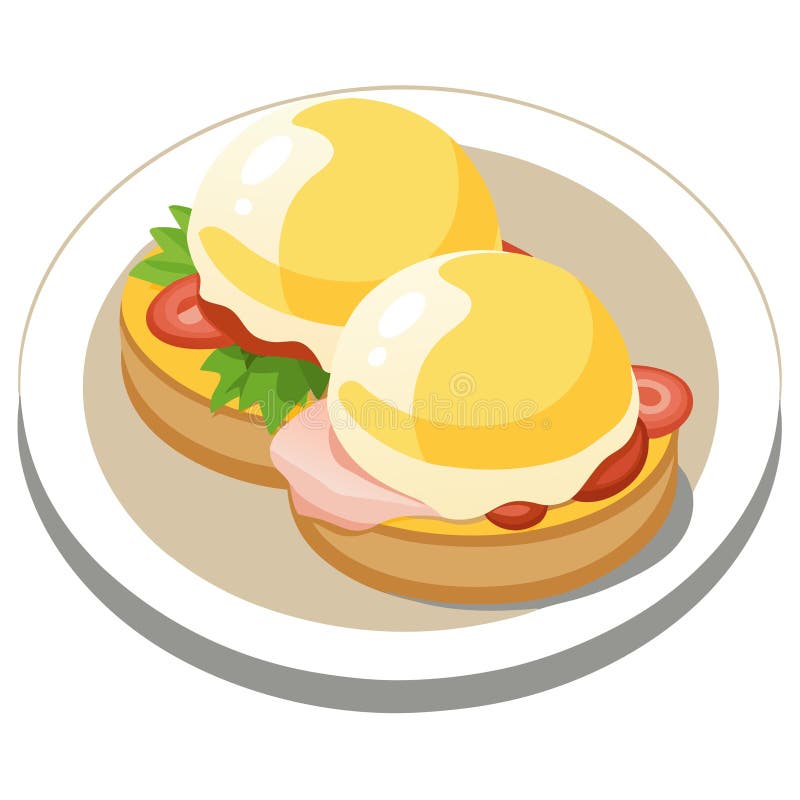 Isolated Plate of Eggs Benedict: a Plate of Eggs Benedict Isolated on a ...