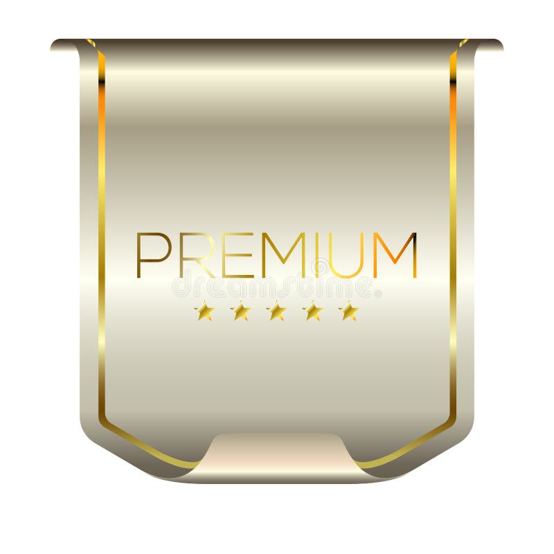 Isolated Platinum Premium Label Stock Vector - Illustration of ribbon ...