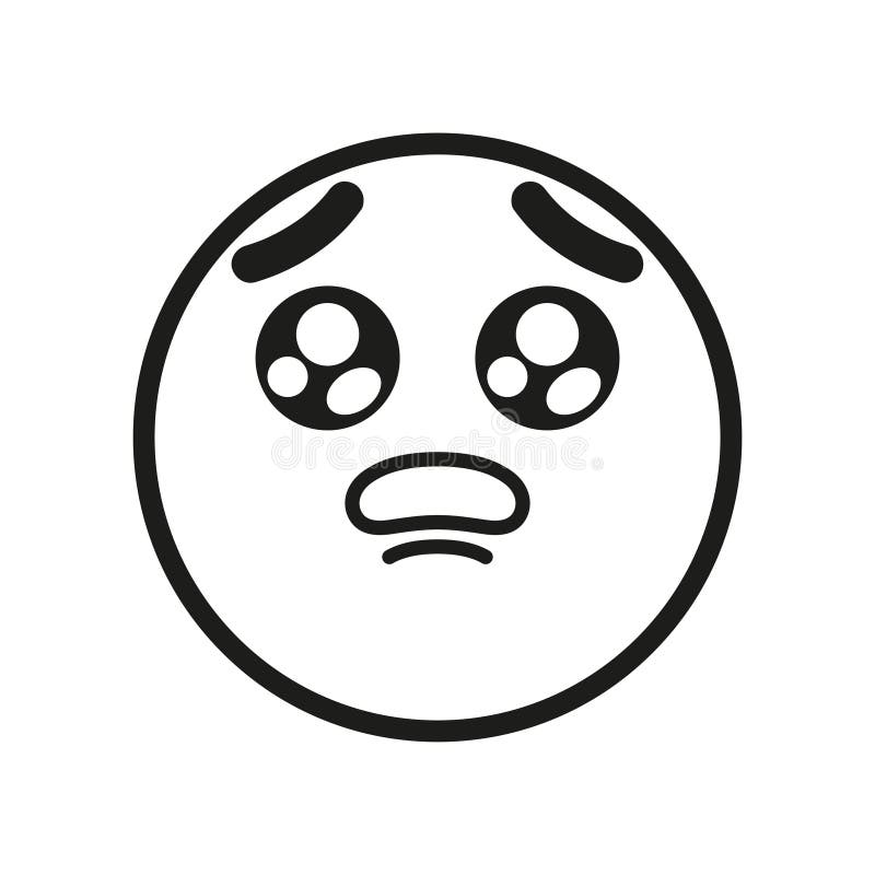 Isolated Pleading Face Emoji Icon Stock Vector - Illustration of funny ...