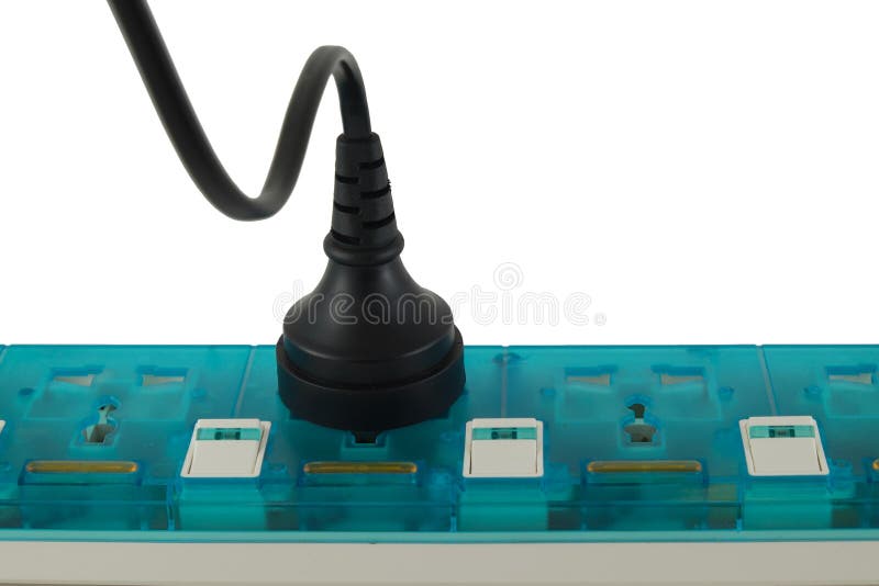 Isolated plug stock image. Image of cord, isolate, black - 61504797