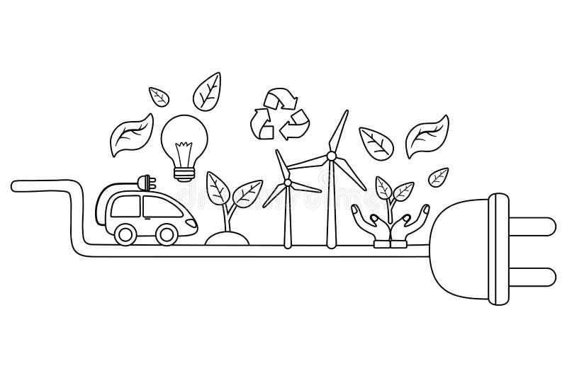 Isolated Plug and Save Energy Design Stock Vector - Illustration of ...