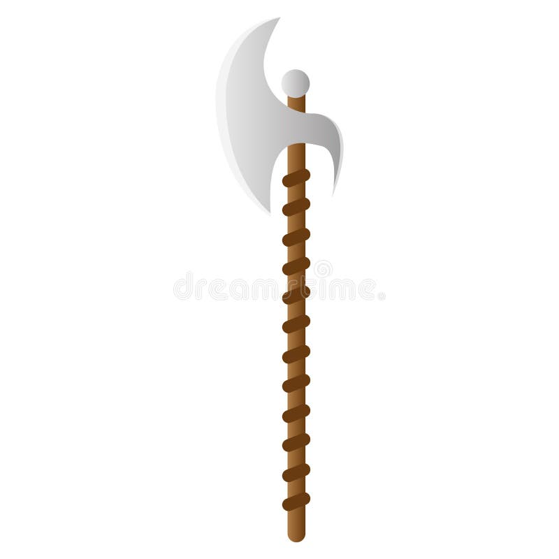 Isolated Polearm Weapon Medieval Icon Vector Stock Vector ...