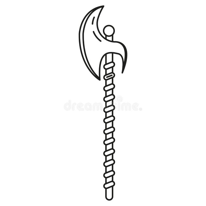 Isolated Polearm Weapon Medieval Icon Vector Stock Vector ...