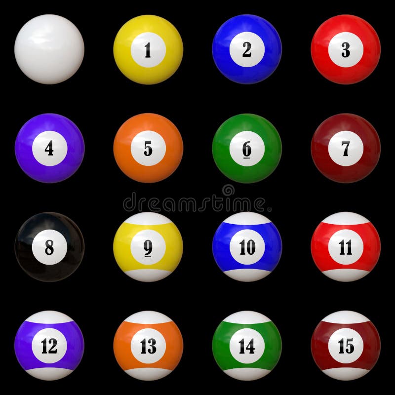 Pool Balls stock photo. Image of stripes, balls, round - 19582440