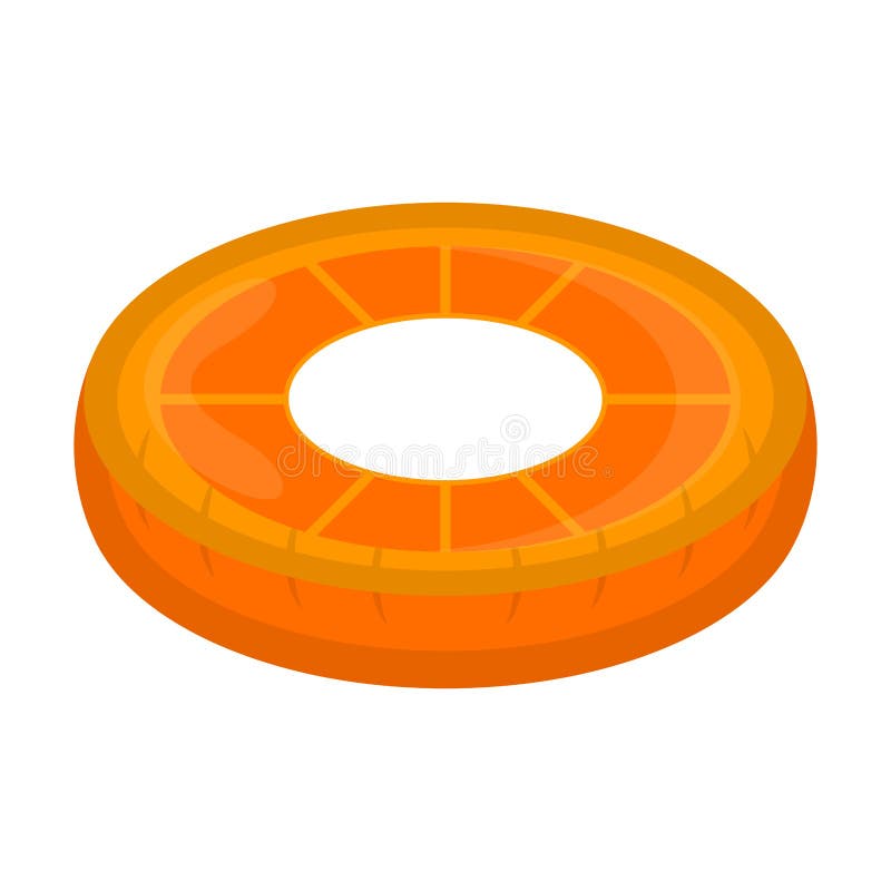 Isolated Pool Float Shaped Orange Image Stock Vector - Illustration of ...
