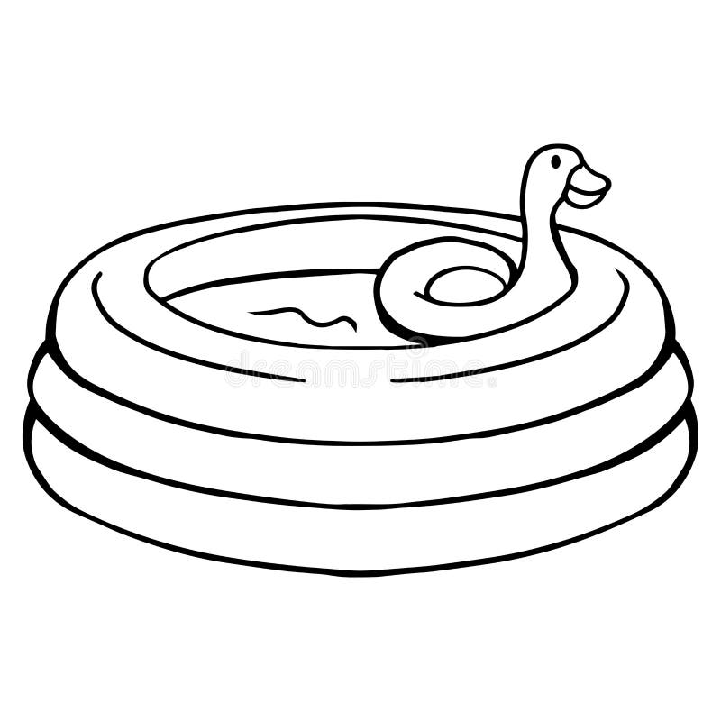 Isolated Pool Kids Draw Vector Illustration Stock Vector - Illustration ...