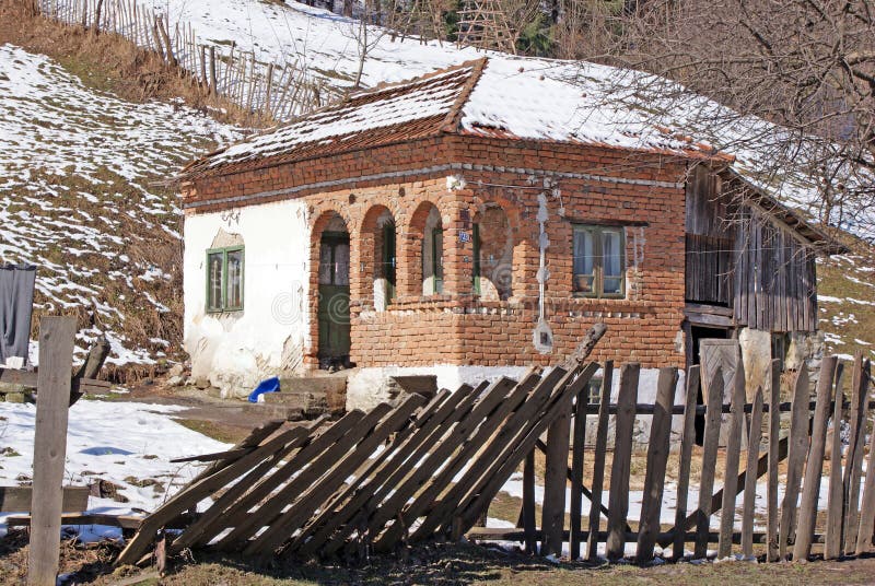 Isolated poor house stock image. Image of courtyard, bricks - 13490741