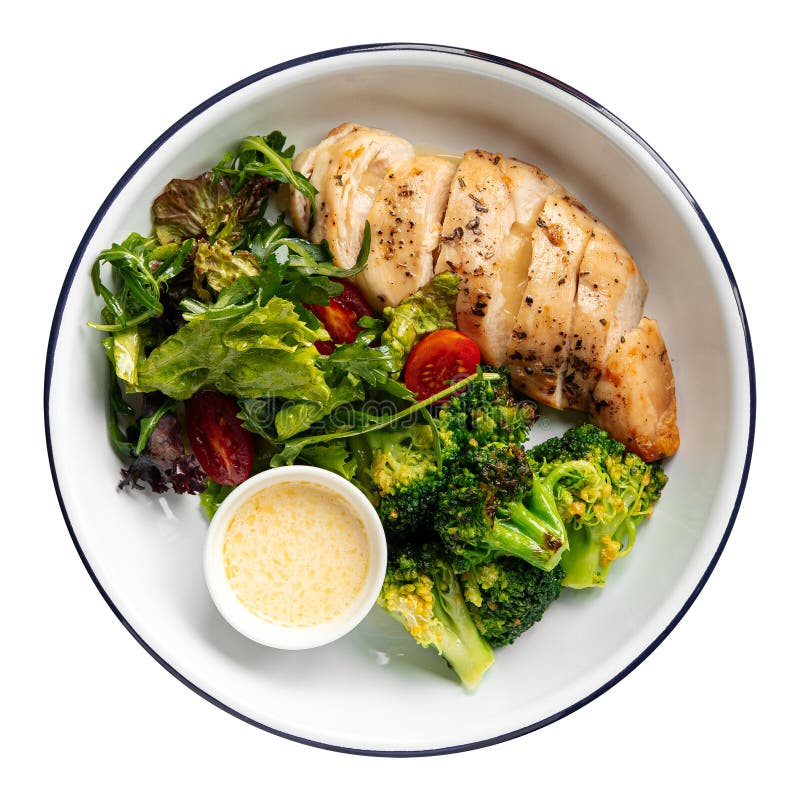 Isolated Portion of Baked Chicken Breast Stock Image - Image of meal ...