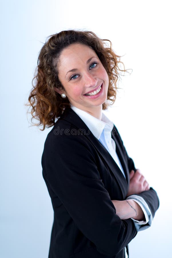 Isolated Portrait of a Beautiful Young Executive Woman Stock Image ...