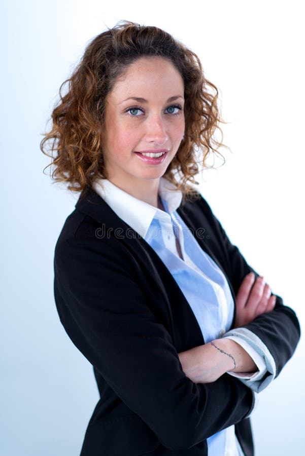 Isolated Portrait of a Beautiful Young Executive Woman Stock Image ...