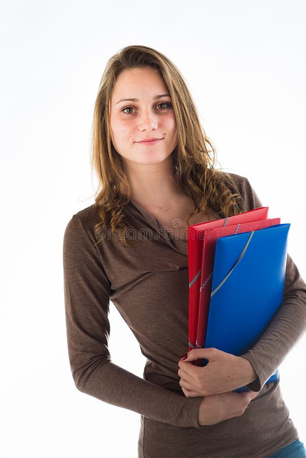 Isolated Portrait of a Young Student Stock Image - Image of comfortable ...