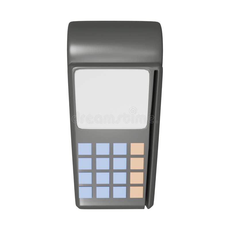 Isolated Pos Machine Icon in 3D Stock Illustration - Illustration of ...