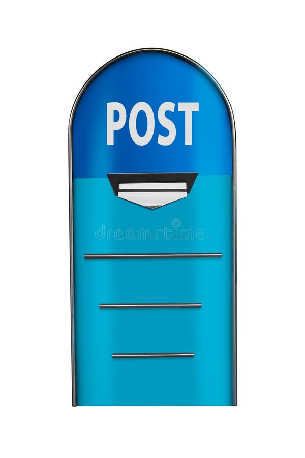 A Red Post Box with a Letter. Mailbox. Letterbox Illustration Stock ...