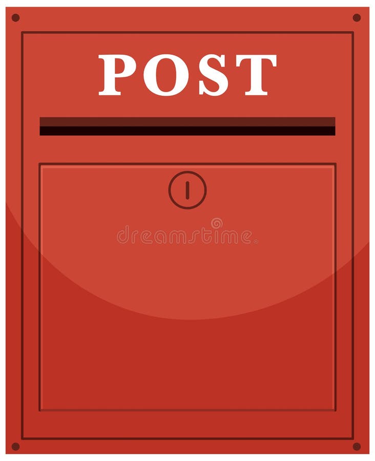 Isolated Postbox in Cartoon Style Stock Vector - Illustration of ...