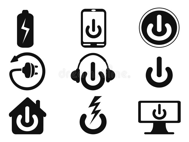 Power icons stock vector. Illustration of environmental - 35604237