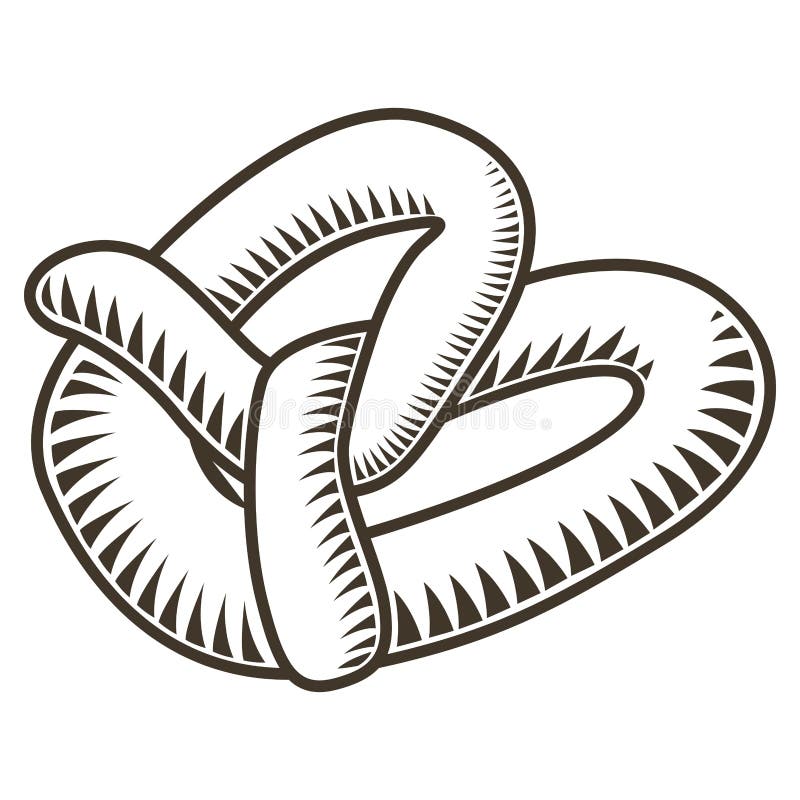 Isolated pretzel sketch stock illustration. Illustration of digitally ...