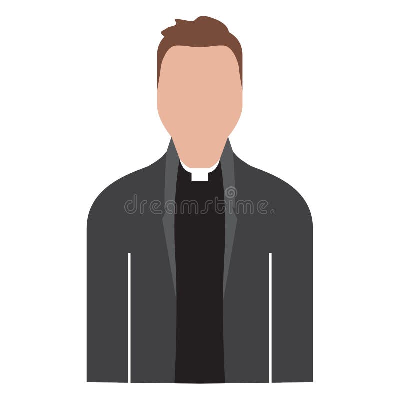 Isolated priest avatar stock vector. Illustration of profession - 124646739