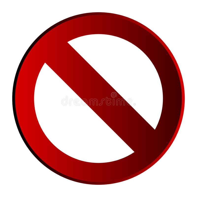 Isolated prohibited signal stock vector. Illustration of forbidden ...