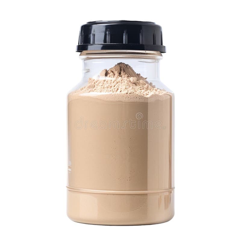 Isolated Protein Powder Container on Transparent Stock Illustration ...