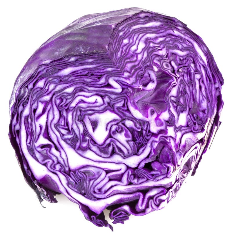 Purple cabbage cut in half stock photo. Image of organic - 188079670