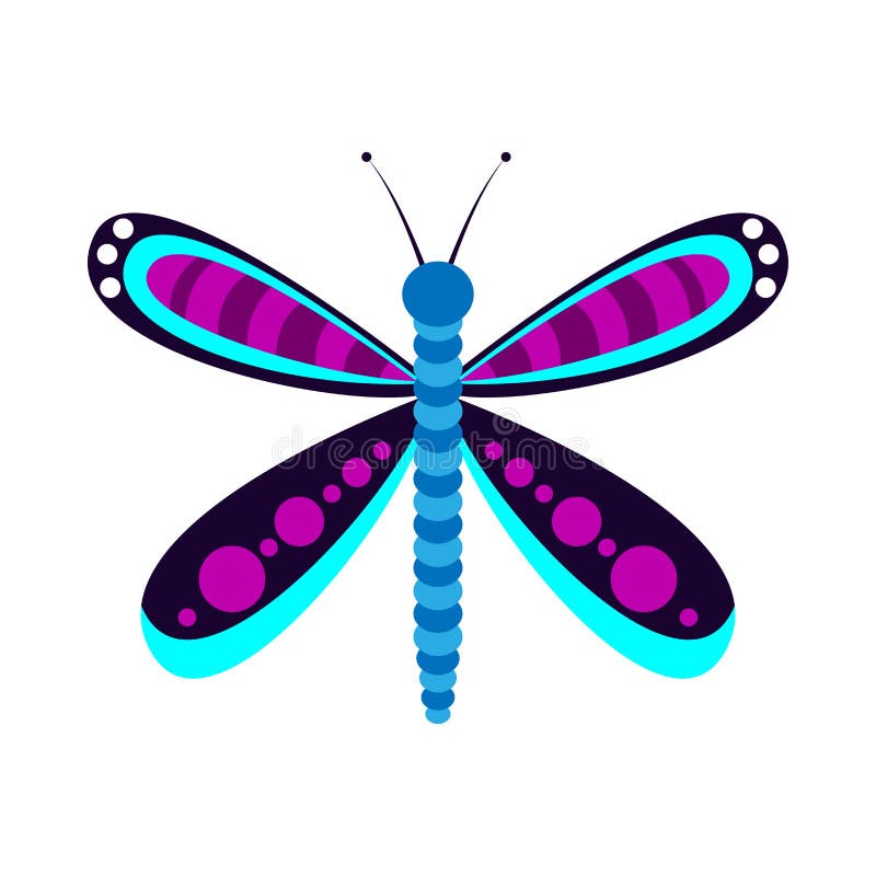 Purple Dragonfly Clipart