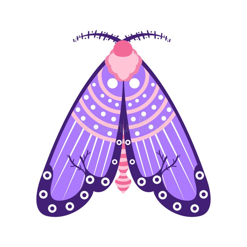 Isolated Purple Moth Vector Illustration Stock Vector - Illustration of ...