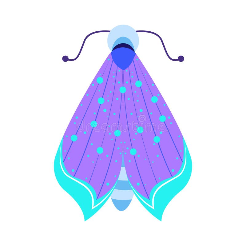 Isolated Purple Moth Vector Illustration Stock Vector - Illustration of ...