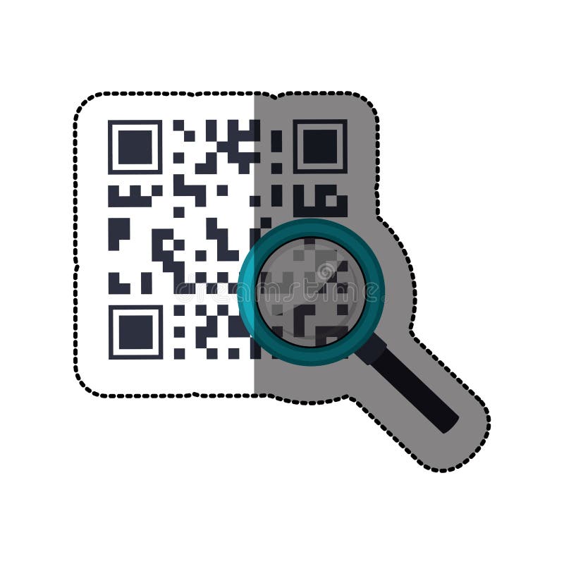 Isolated qr code design stock illustration. Illustration of message ...