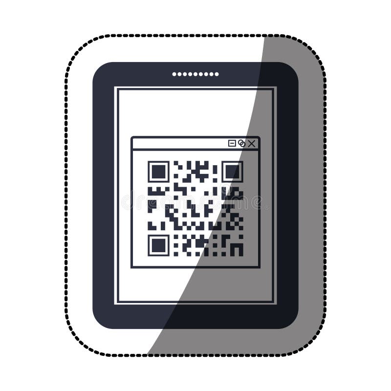Isolated Qr Code Tablet Design Stock Illustrations – 86 Isolated Qr ...