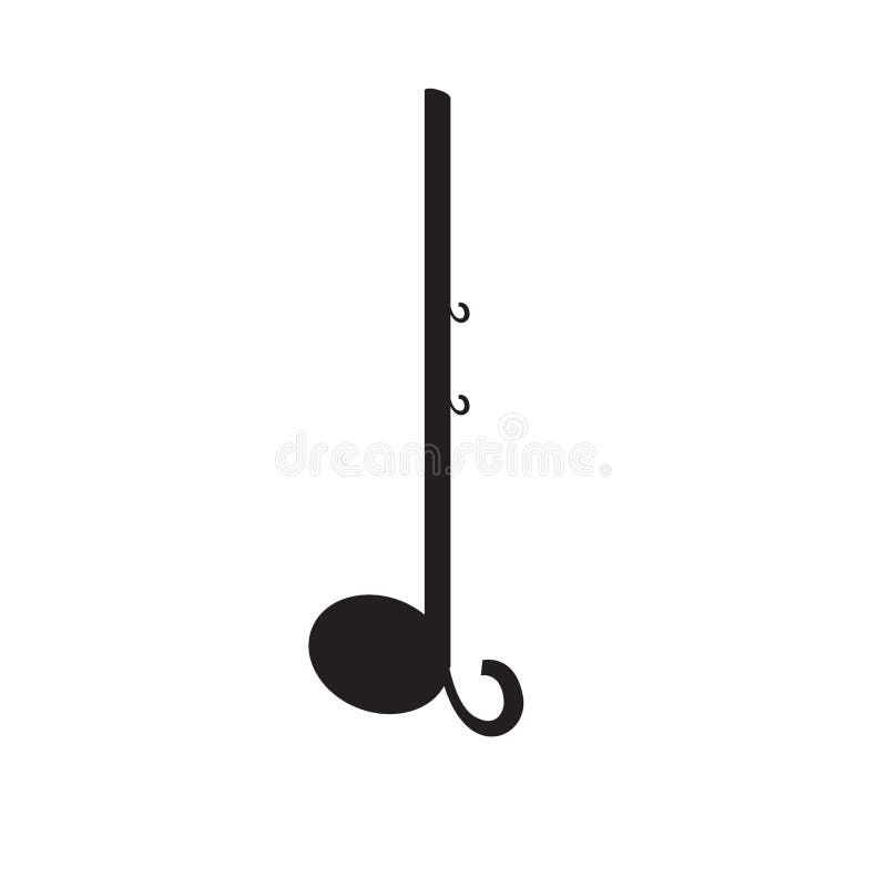 Quarter musical note stock vector. Illustration of shape - 164461377