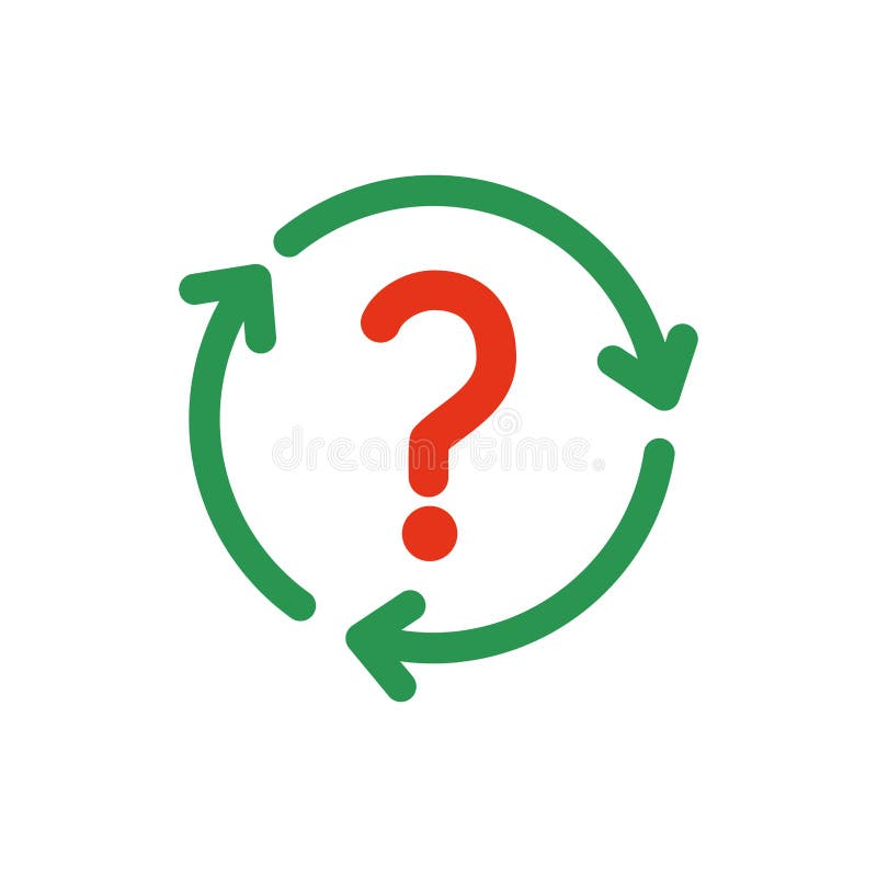 Isolated Question and Help Icon Flat Design Stock Vector - Illustration ...