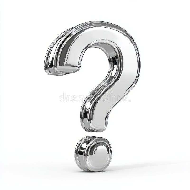 Isolated Question Mark Icon. White or Silver Stock Illustration ...