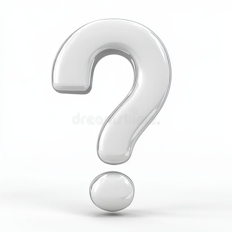 Isolated Question Mark Icon. White or Silver Stock Illustration ...